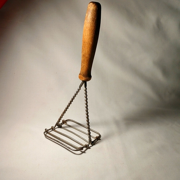 Vintage Potato Masher | Kitchen | Vintage 94s Potato Masher With Wood ...